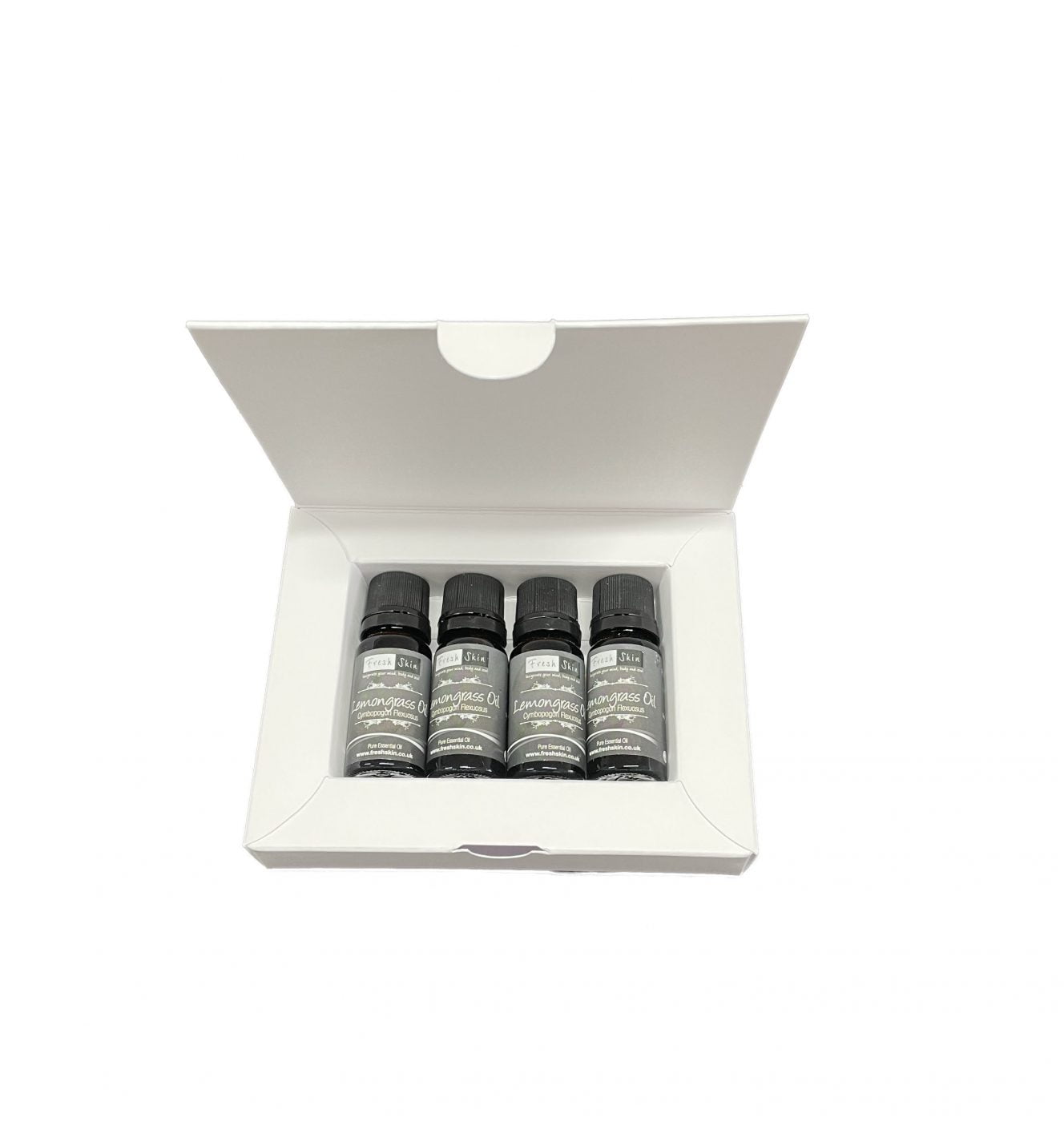 Essential oil gift box in ultra matte White to fit 4 x 10ml essential ...